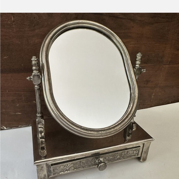 Storage & Organization | Vintage Silver Plated Dressing Table Vanity ...